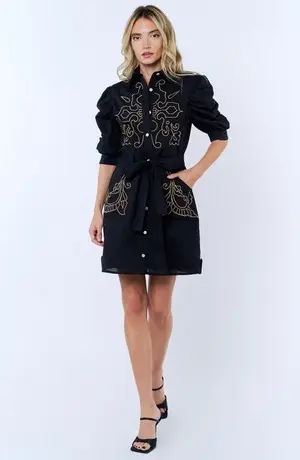 CIEBON Lucy Embroidered Minidress