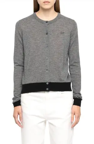 Zadig&Voltaire Missya Cashmere Cardigan Medium Grey