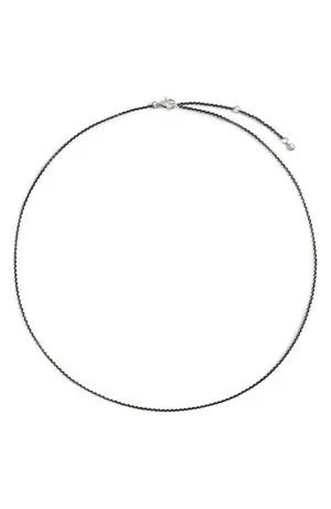 Monica Vinader Oxidized Recycled Rolo Chain Necklace - Sterling Silver