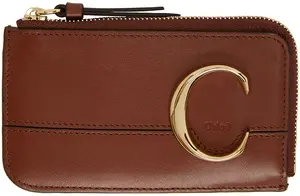 Chloé Chloé Grey 'Chloé C' Card Holder - 27s Sepiabr