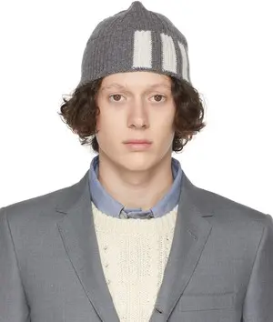 Thom Browne Thom Browne 4-Bar Beanie 035 Med Grey