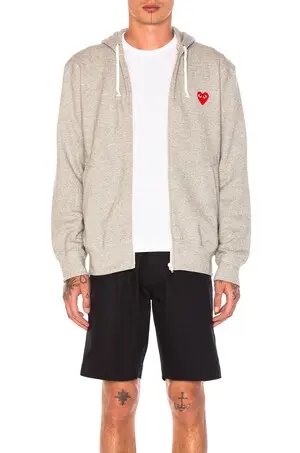 Play Comme Des Garcon Full Zip Sweatshirts Hoodies For Men