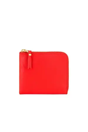 Comme Des Garçons Comme Des Garcons Small Zip Wallet In Black Orange