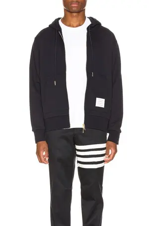 Thom Browne Zipper Hoodie - Navy