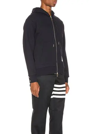 Thom Browne Zipper Hoodie - Navy