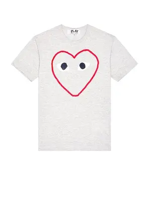 Play Comme Des Garcon Heart Logo Tee - Grey
