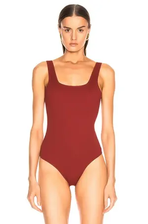 Zeynep Arçay Square Neck Knit Bodysuit