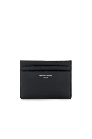 Saint Laurent Saint Laurent Card Holder In Black Black
