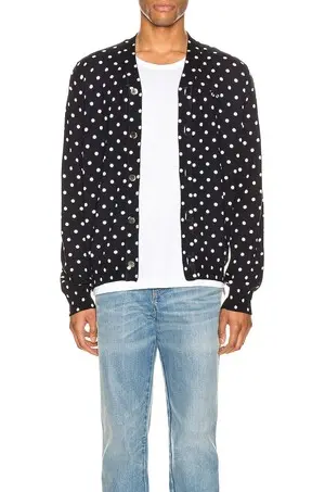 Play Comme Des Garcon Ribbed Cardigans For Men
