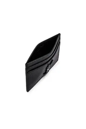 Saint Laurent Monogram Credit Card Holder - Black