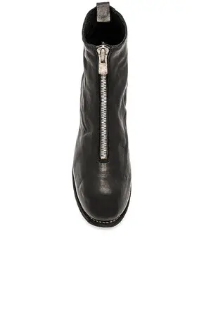 Guidi Soft Horse Full Grain Front Zip Boots - Black
