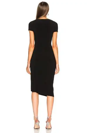 Norma Kamali Sweetheart Side Drape Dress