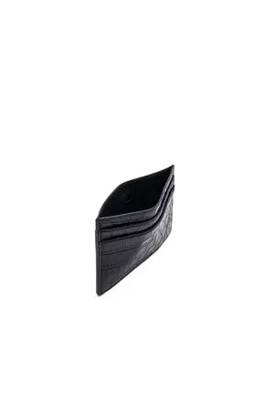 Saint Laurent Croc Leather Card Case