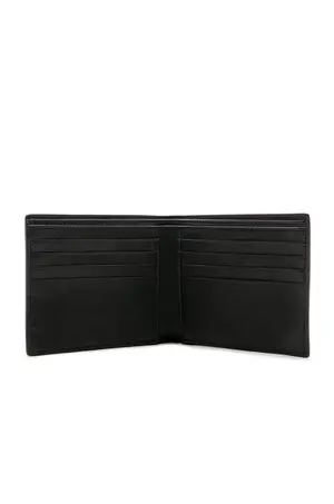 Saint Laurent Matte Croc Billfold Wallet - Black