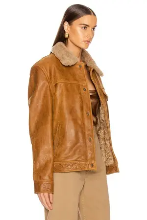 SCHOTT Waxy Vintage Buffalo Trucker - Sycamore