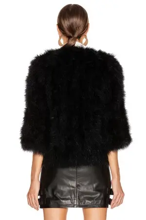YVES SALOMON Feather Jacket - Noir