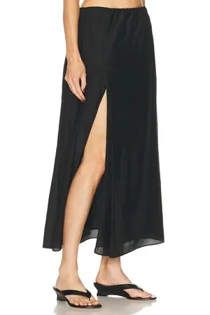 Loulou De Saison Carmen Long Gathered Skirt - Black