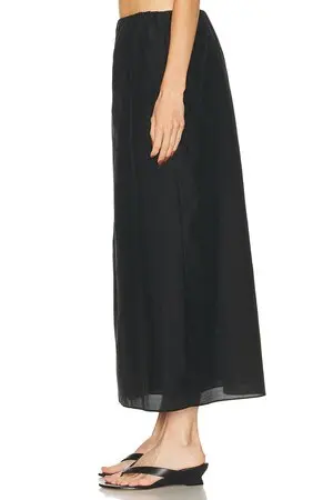 Loulou De Saison Carmen Long Gathered Skirt - Black