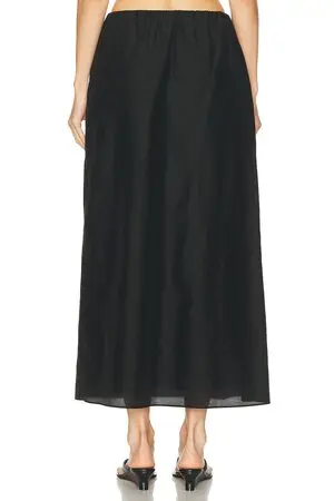 Loulou De Saison Carmen Long Gathered Skirt - Black