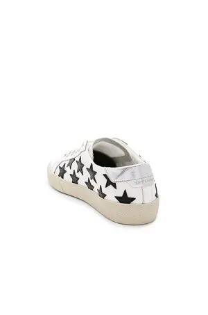 Saint Laurent Sl/06 Low-top Star Sneakers - Optic White & Black & Silver
