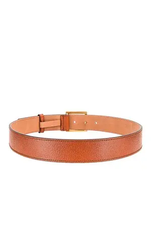 Givenchy Flat Grained Leather Logo Belt
