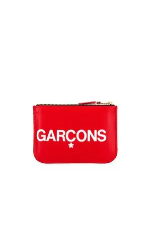 Comme Des Garçons Huge Logo Wallet - Red