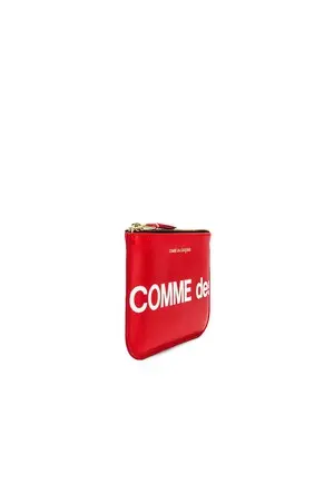 Comme Des Garçons Huge Logo Wallet - Red