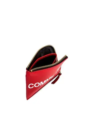Comme Des Garçons Huge Logo Wallet - Red