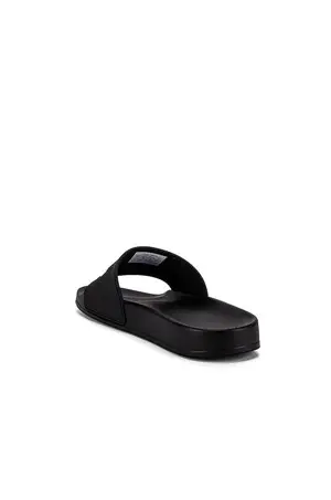Balenciaga Logo Pool Slide - Black & White
