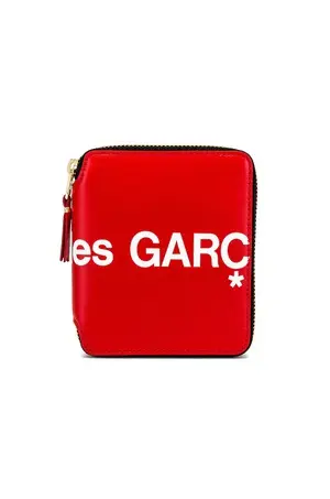 Comme Des Garçons Huge Logo Wallet - Red