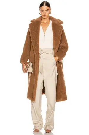 Women's Camel Teddy Coats
