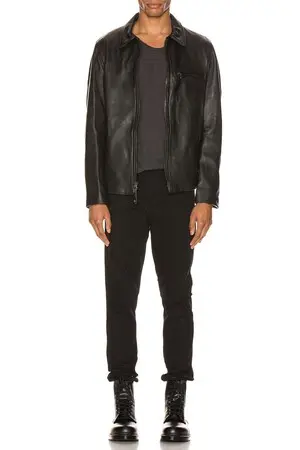 SCHOTT Collar Lamb Leather Jacket