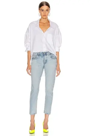 R13 Drop Neck Oxford Shirt