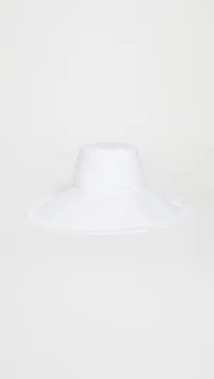 Hat Attack Packable Canvas Wide Brim Hat - Solid White