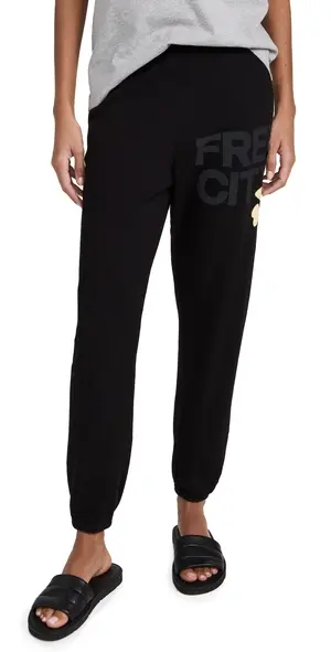 FREECITY Printed Sweatpants - Blackspace