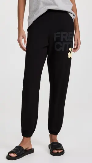FREECITY Printed Sweatpants - Blackspace