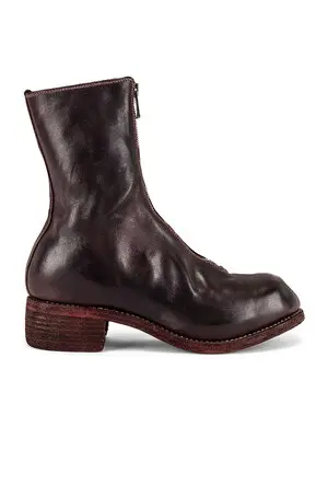 Guidi Pl2 Full Grain Horse Front Zip Boots - Burgundy