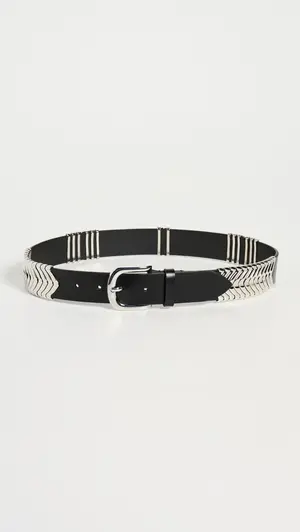 Isabel Marant Tehora Belt - Black/silver