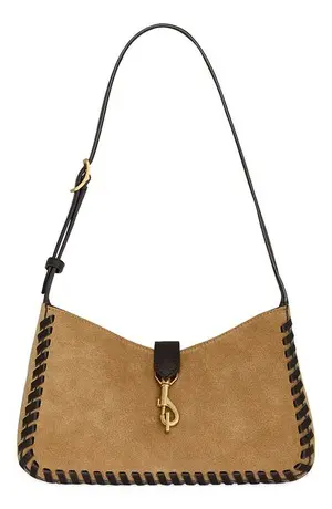 Rebecca Minkoff Megan Suede Shoulder Bag With Whipstitch Trim