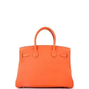 Hermès Birkin Handbag Togo With Gold Hardware 30 - Orange