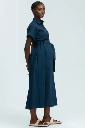 PIETRO BRUNELLI Asia Maternity Shirt Dress In Poplin