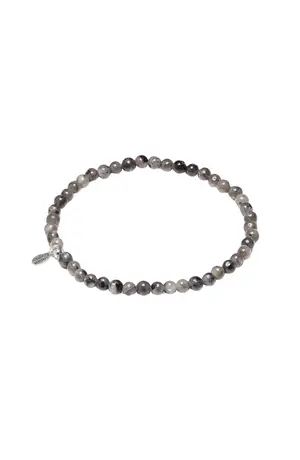 TINY RITUALS Larvikite Labradorite Beaded Bracelet - Black Labradorite