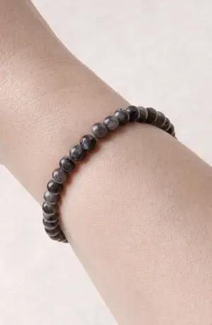 TINY RITUALS Larvikite Labradorite Beaded Bracelet - Black Labradorite