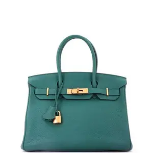 Hermès Birkin Handbag Togo With Gold Hardware 30 - Green