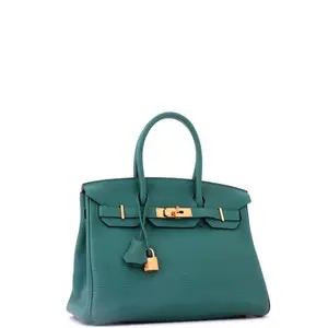 Hermès Birkin Handbag Togo With Gold Hardware 30 - Green