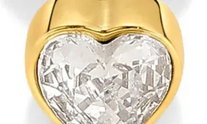 D.LOUISE Heart Stud Earrings With Pavé Crystals