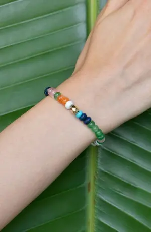 Anzie Boheme" 14k Gold Multi Gemstone Bracelet