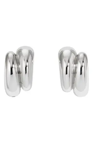 Lili Claspe Manon Double Hoop Earrings - Silver