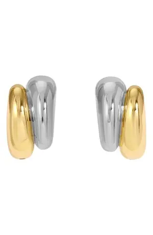 Lili Claspe Manon Double Hoop Earrings Two Tone