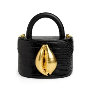 FLORE K. Viera Cowrie Shell Bag - Black Croc